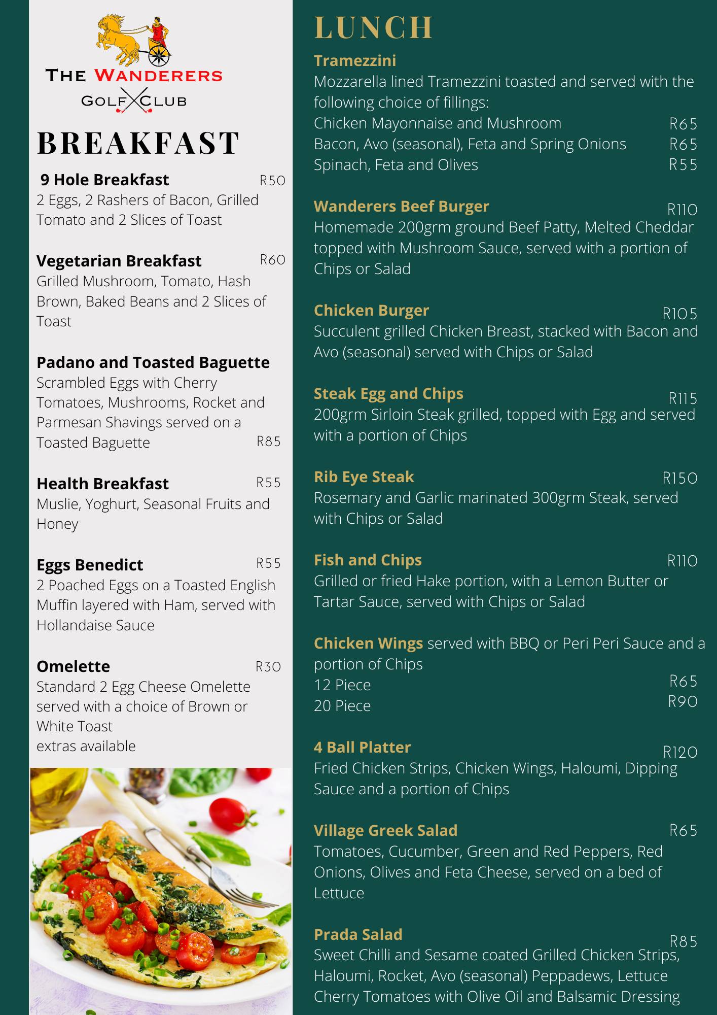 Menu :: Wanderers Golf Club :: MyClubAccount